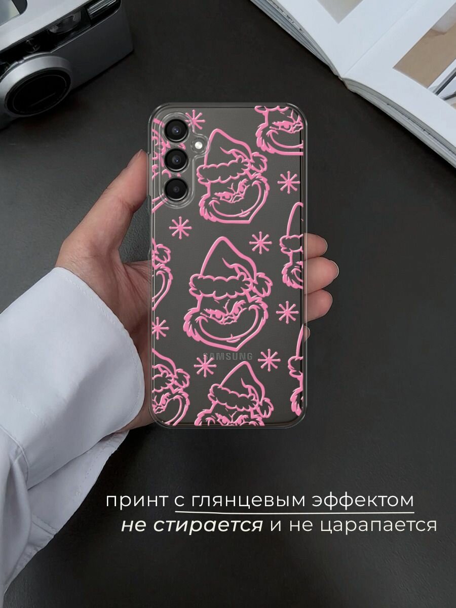 Чехол на Samsung Galaxy A24 / Самсунг Галакси A24 с принтом "Розовый Гринч 3" — фото 1