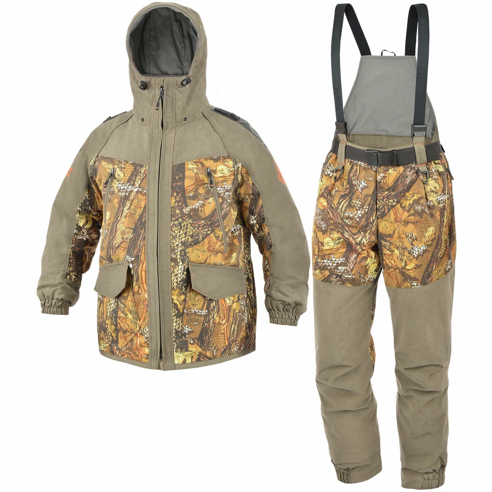 Костюм мужской демисезонный Stalker I (-15) (Twill) ХСН для охоты, рыбалки, камуфляж "Лес"