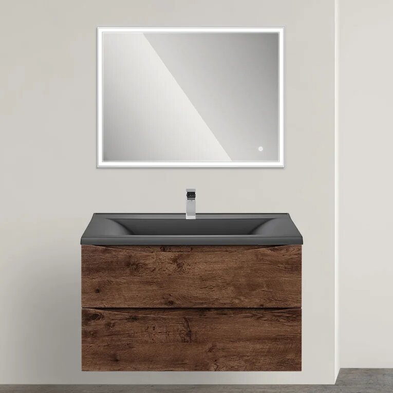 Мебель для ванной комнаты Vincea Mia 80 темный дуб