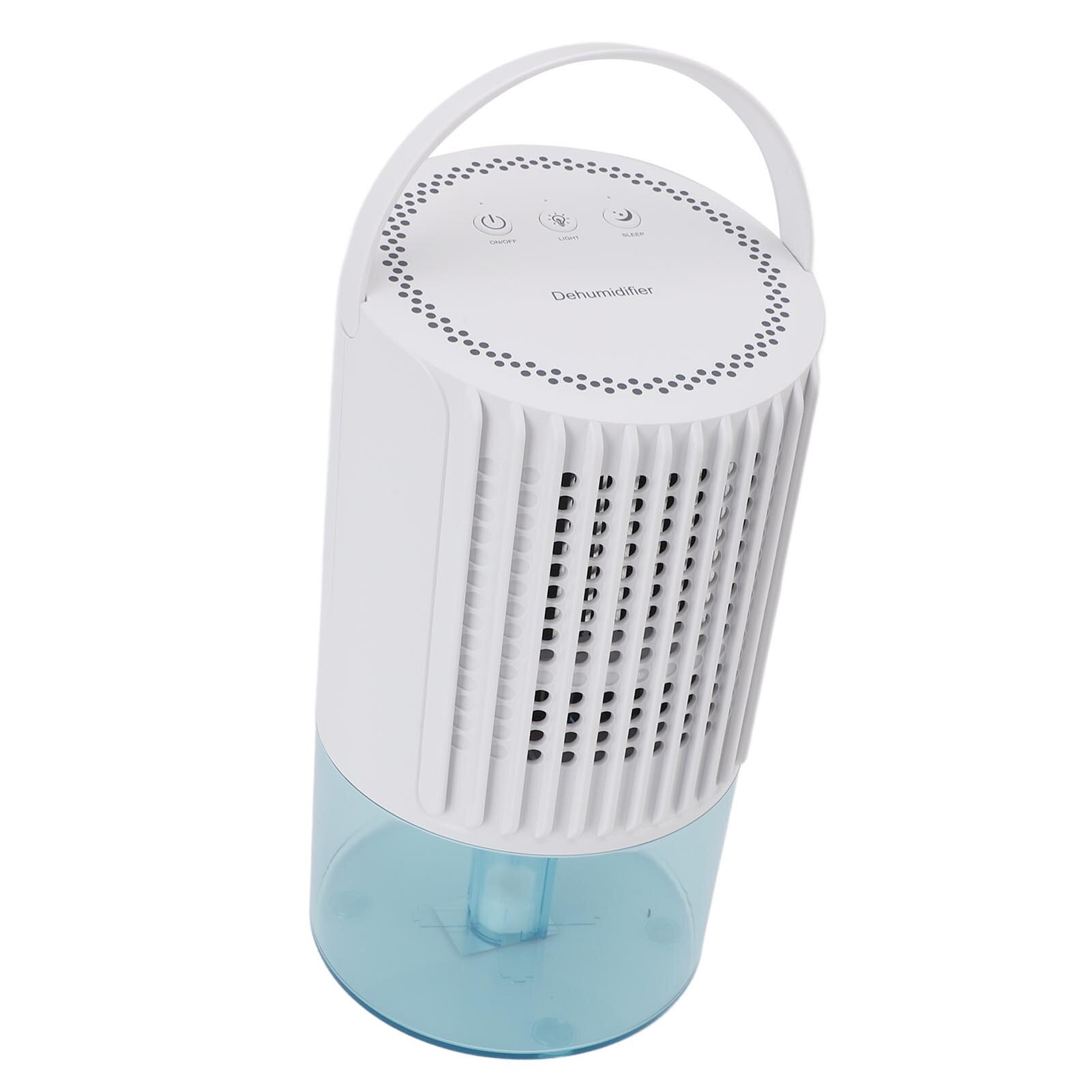 Осушитель воздуха для дома, 1 л, резервуар для воды, тихий осушитель воздуха для комнаты, спальни, автофургона, автоматическое отключение, 7 цветов, точное определение света, белая вилка стандарта США