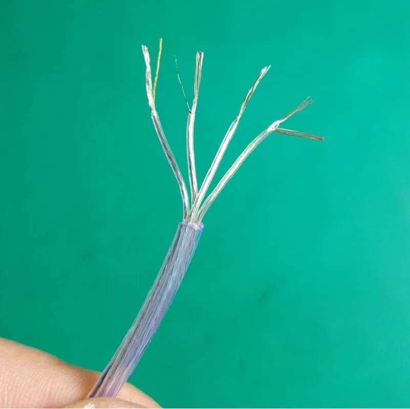 Прозрачный Электрический кабель питания 4*0,14 мм/4X26AWG для освещения ламп, электрический провод, Подвесная лампа-люстра, Transparent, 10 м