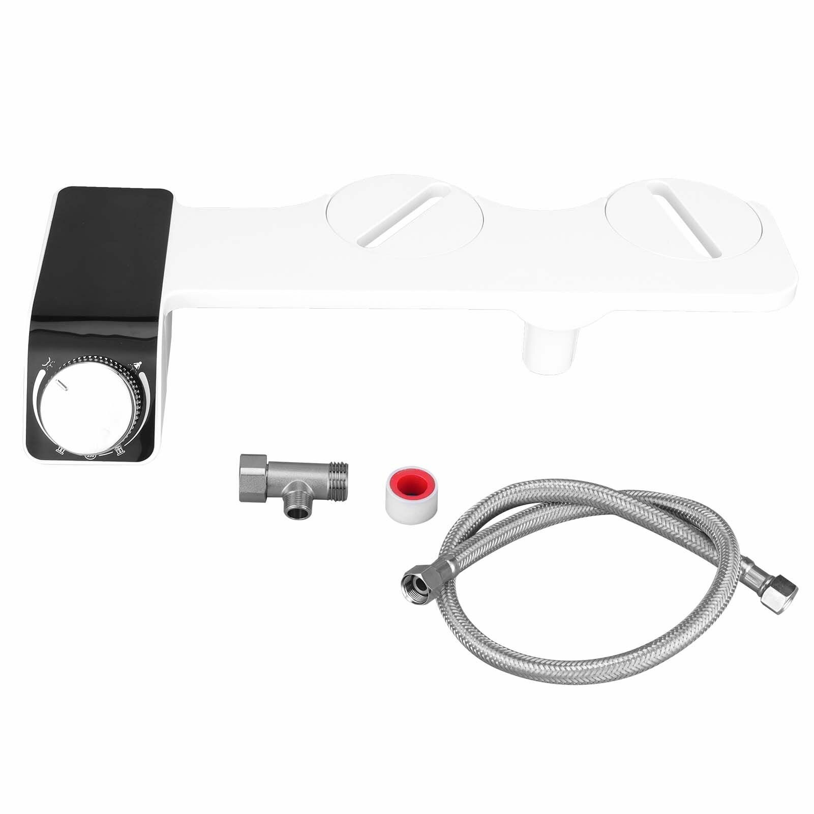 Насадка на сиденье унитаза для биде Неэлектрическая двойная насадка Регулируемое давление Самоочистка (G9/16 Северная Америка)