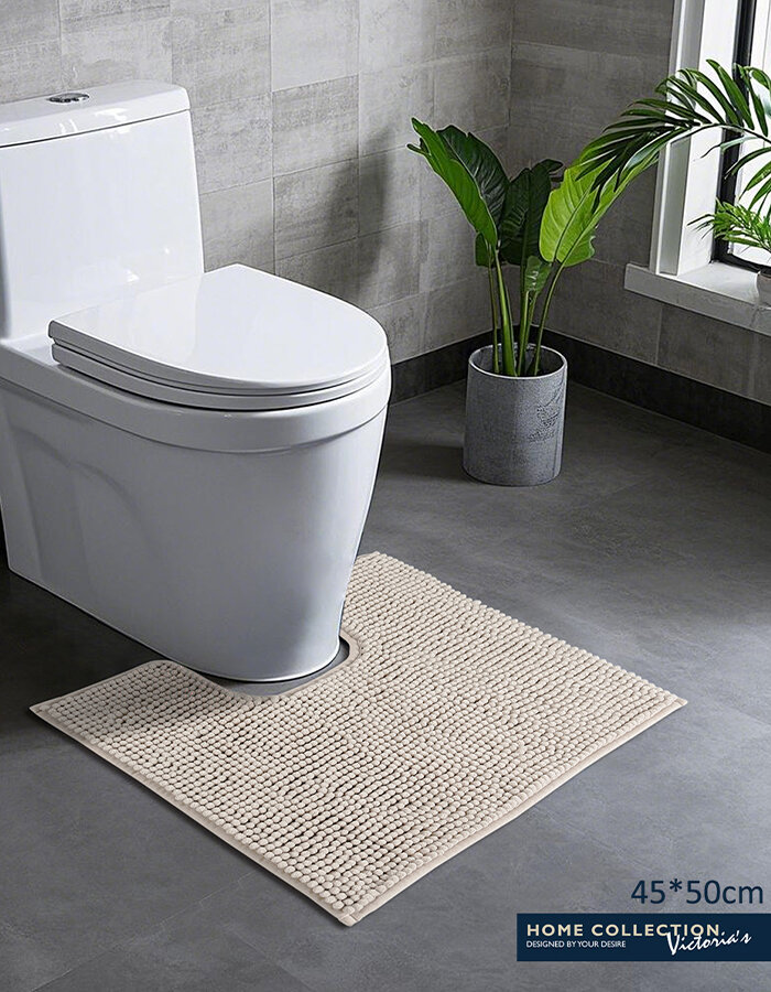 Коврик для туалета 45х50 см с вырезом для унитаза, супер комфорт