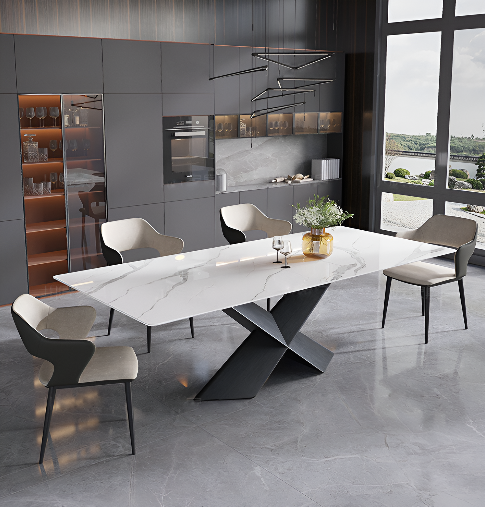 Labrea Обеденный стол LaClasse -трансформер с каменной столешницей