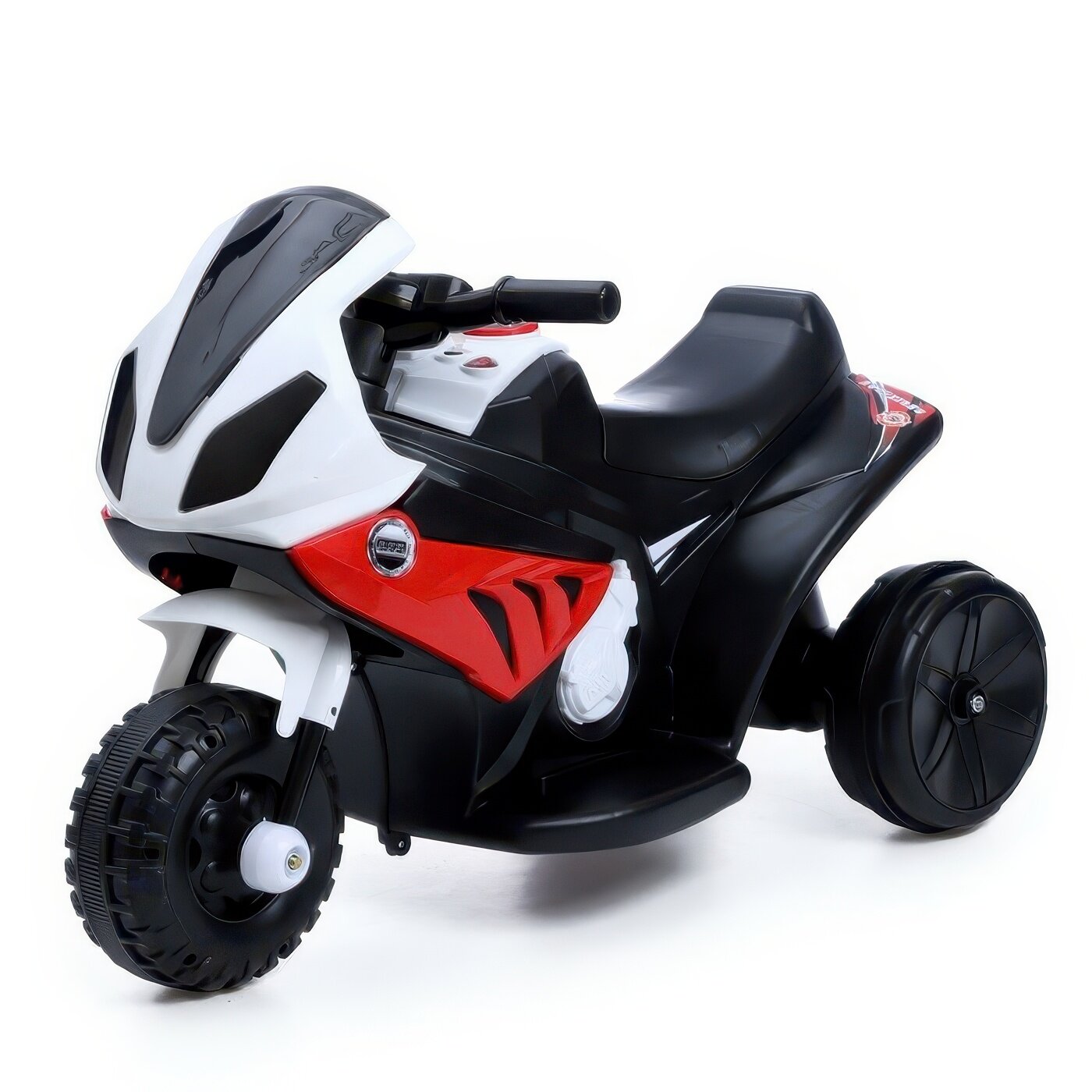 Электромобиль "Байк" ЛАС играс, на аккумуляторе, звуковые и световые эффекты, красный