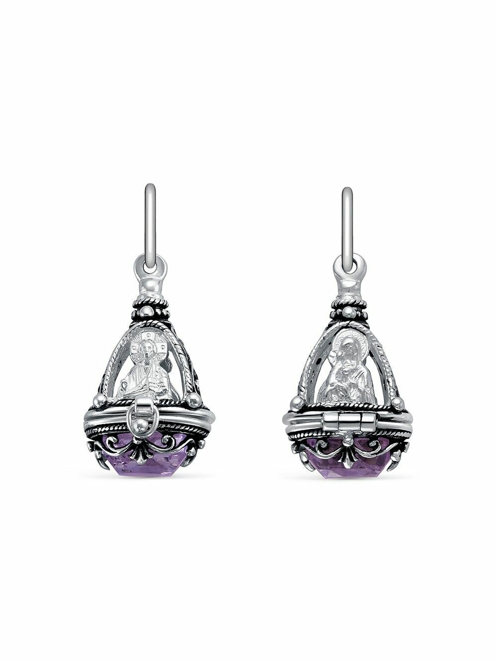 Подвеска, серебро, 925 проба, чернение, алпанит