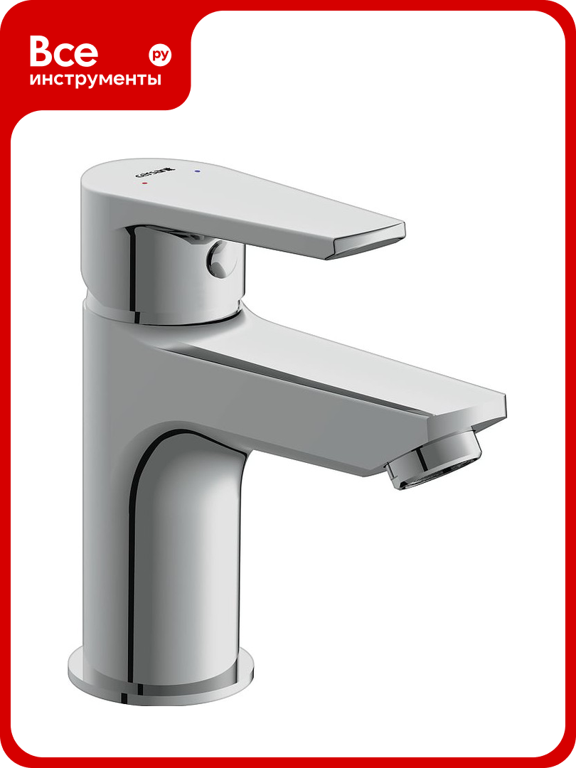Смеситель для раковины Cersanit VERO однорычажный 63060, Аккуратный смеситель для умывальника в цвете хром