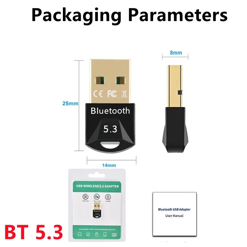 Беспроводной Bluetooth адаптер AzzHww 5.4 Bluetooth 5.3