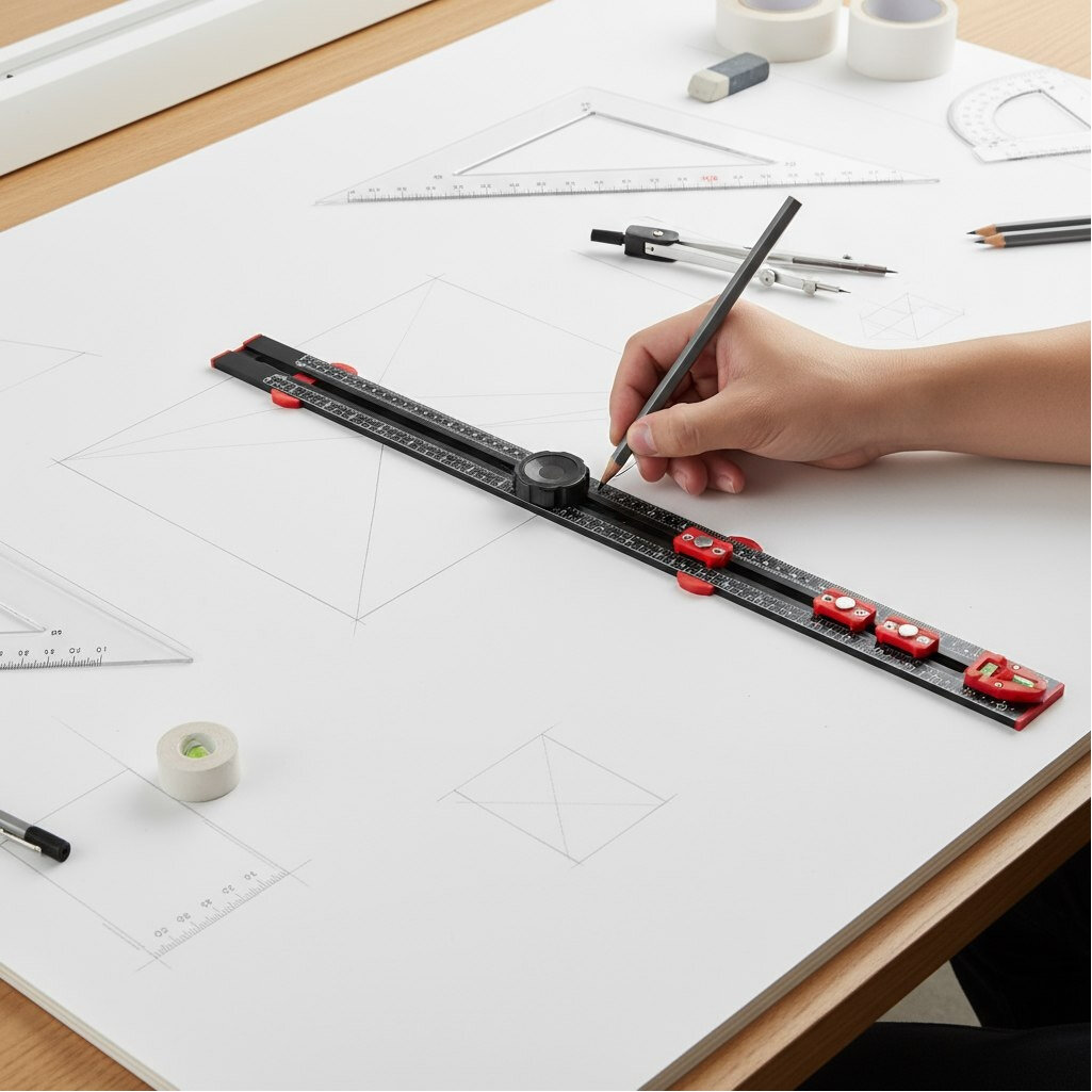 Линейка многофункциональная Belmash MR600, складная, для столярных работ