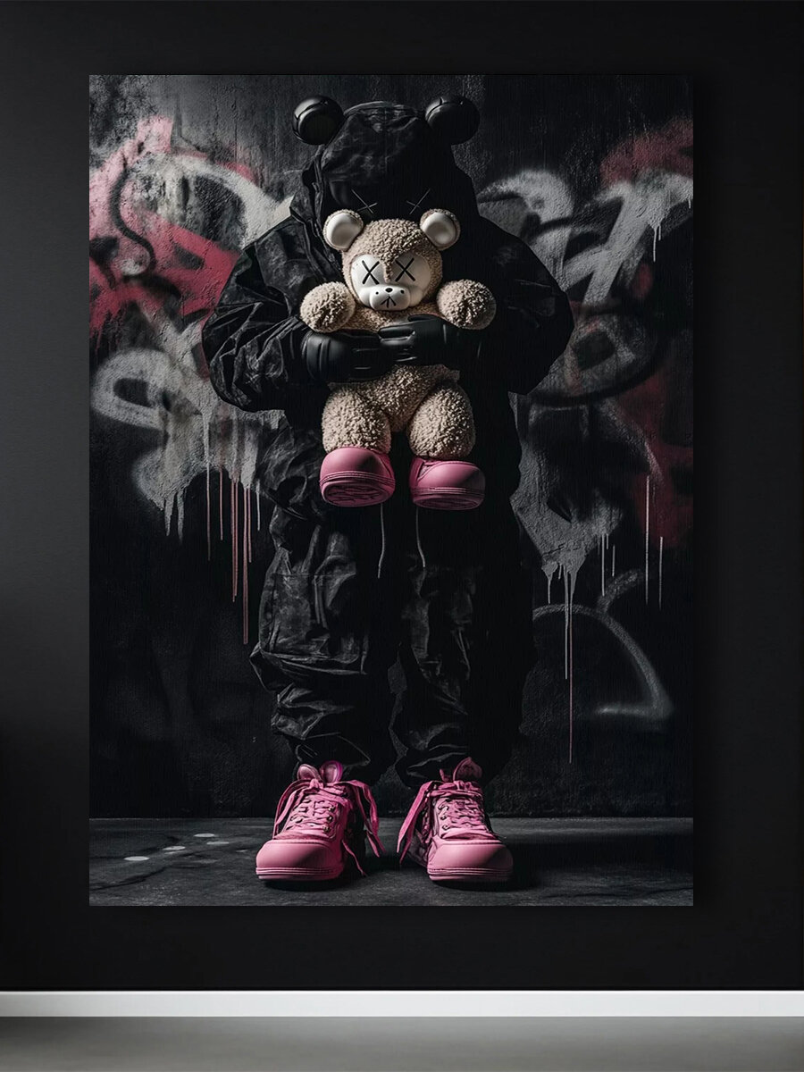 Картина интерьерная - "KAWS / кавс, Mickey Mouse" , 40х60 см.