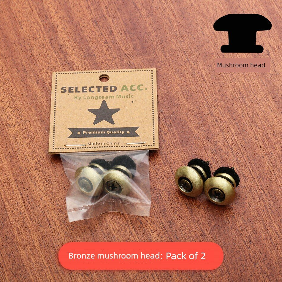 Бронзовые кнопки для ремня гитары Langting, фиксаторы для укулеле, застежки для ремня бас-гитары, противоскользящие