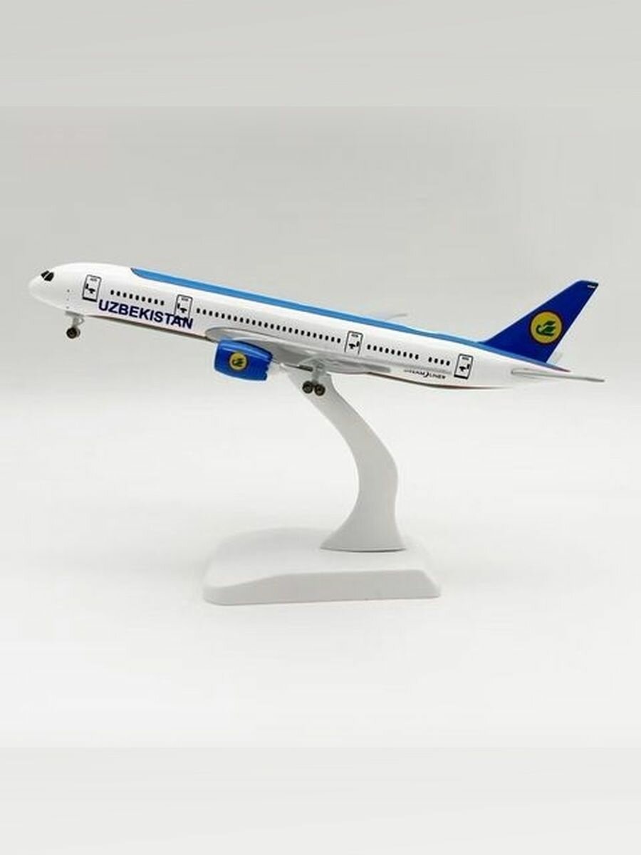 Металлическая модель самолета 16cm B787 UZBEK