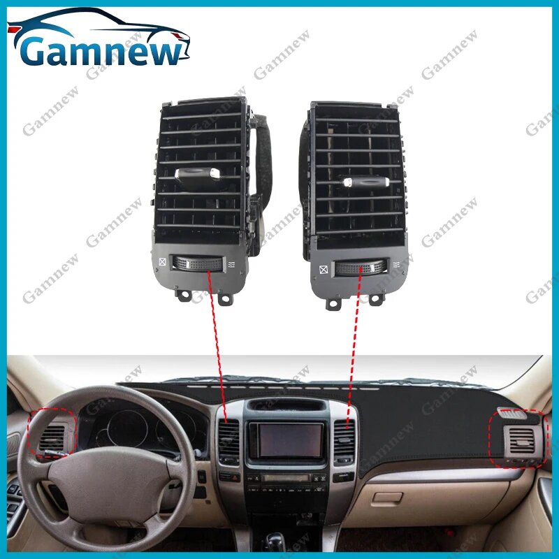 Вентиляционное отверстие для Toyota Land Cruiser Prado 120 Lexus GX470 2003-2009 A/C пластина кондиционера решетка радиатора