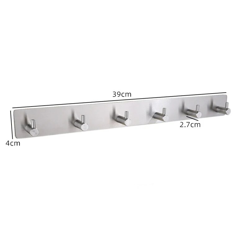 Крючки настенные из нержавеющей стали, Silvery 5 hook