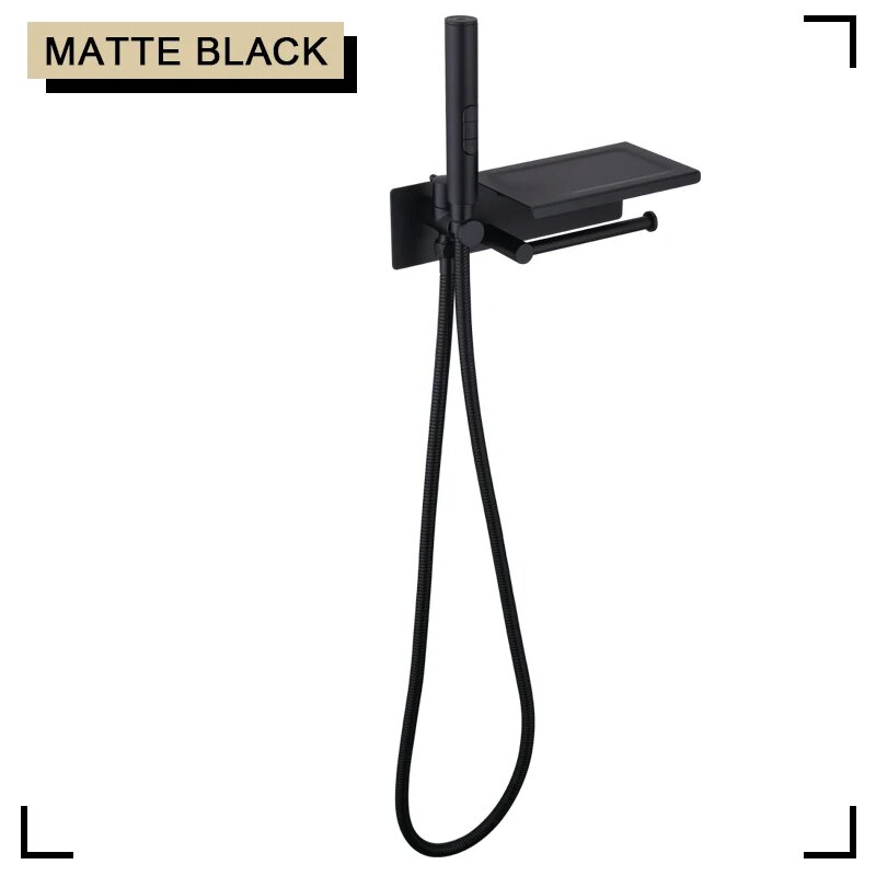 Матовое биде 3 функций, латунь, с держателем для бумаги Black Type B