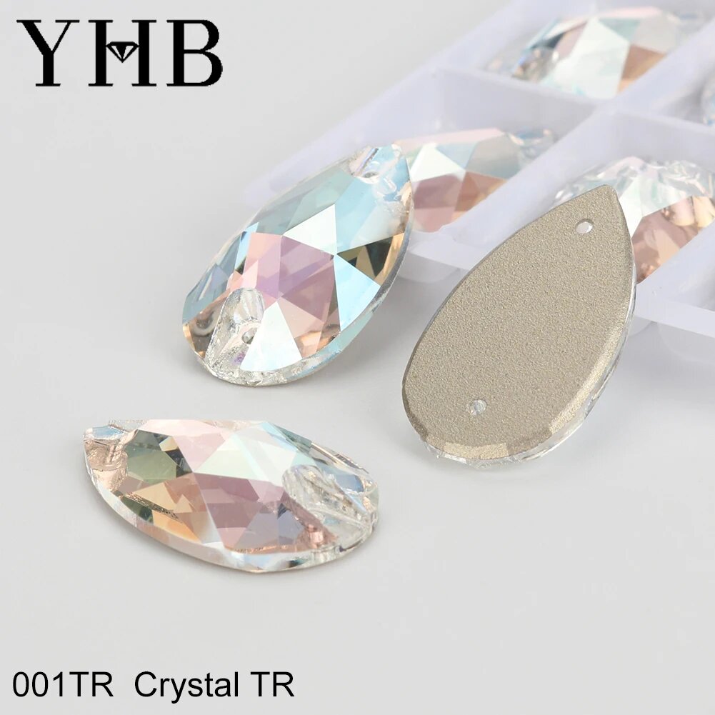 Стразы YHB Crystal TR, 10.5x18 мм, 24шт, 001TR