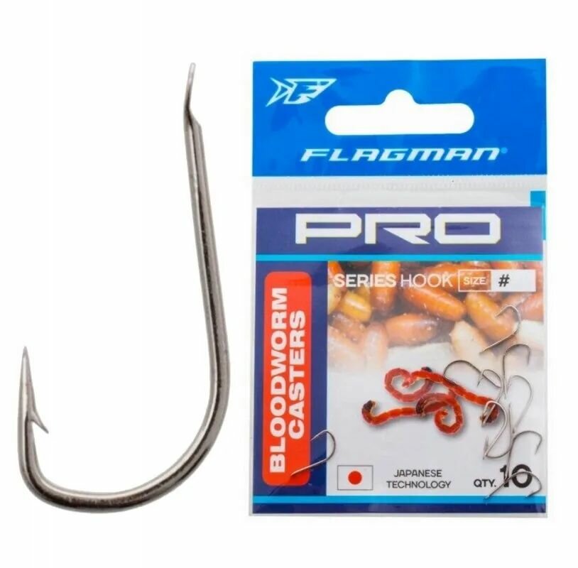 FLAGMAN Крючок Bloodworm Caster Pro N14 10шт
