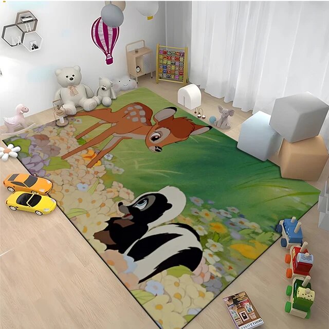 Ковер Miniso с принтом Disney Bambi, подходит для украшения гостиной и спальни, детская нескользящая диванная подушка/коврик для двери/напольный коврик.