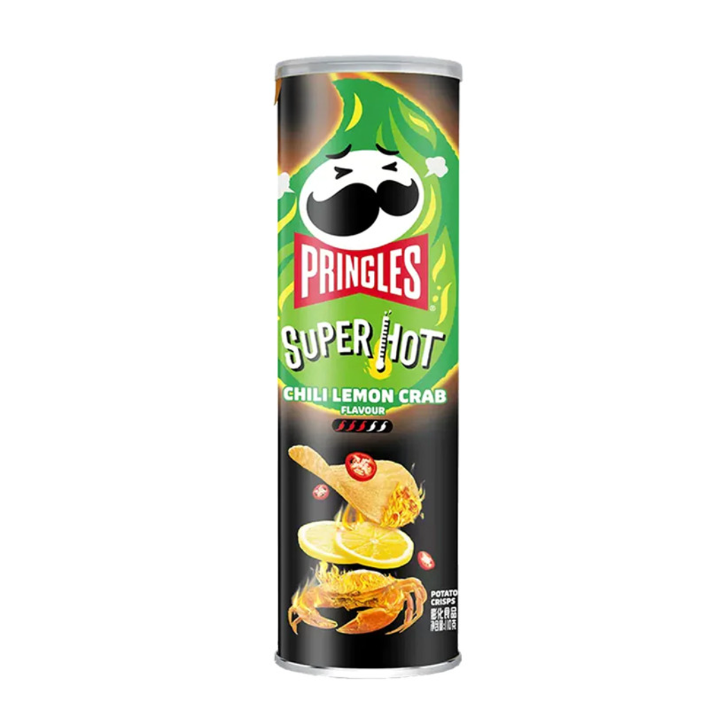 Чипсы картофельные Pringles со вкусом лимона и краба острые 110 г, Китай