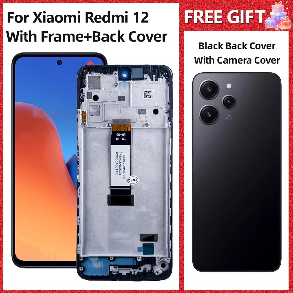 6,79 'для Xiaomi Redmi 12 ЖК-дисплей 23053RN02A, дигитайзер сенсорного экрана в сборе для Xiaomi Redmi 12 5G, сменная ЖК-панель