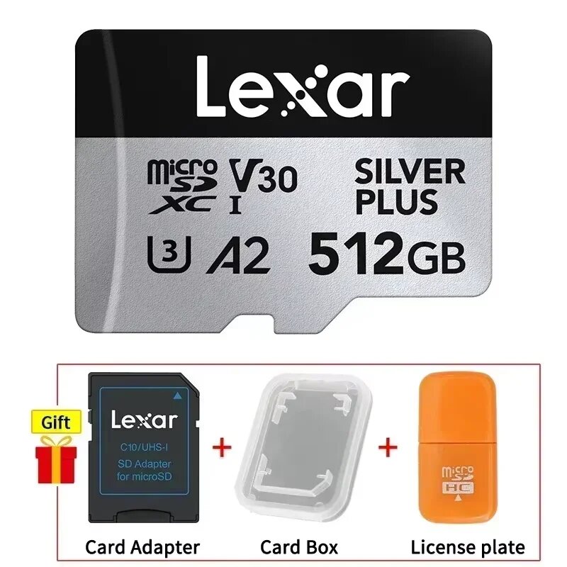 Lexar Silver Plus 512GB microSDXC карта памяти A2 V30