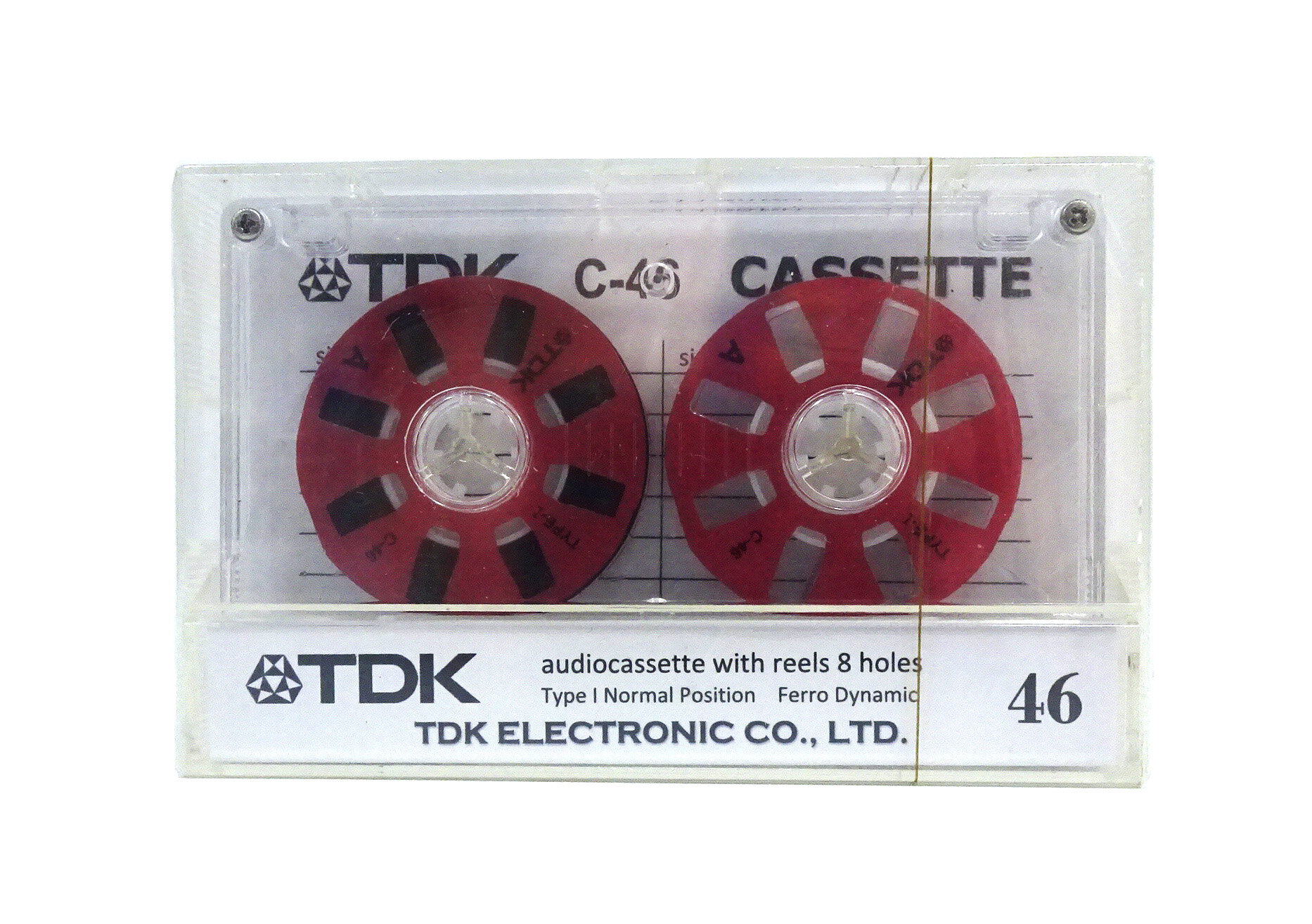Аудиокассета "TDK 46 с катушками красный металлик