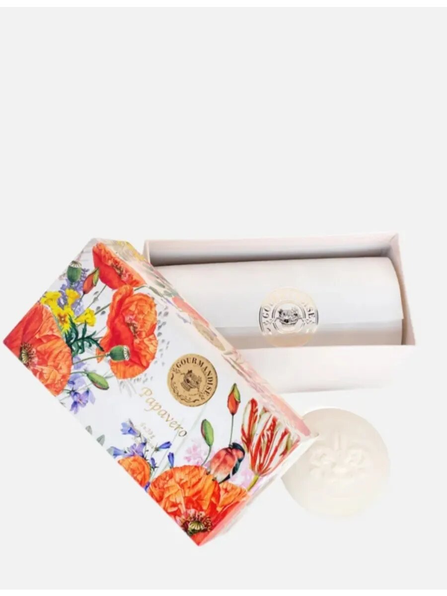 Набор натурального мыла GOURMANDISE savon parfume papavero set, Адвент