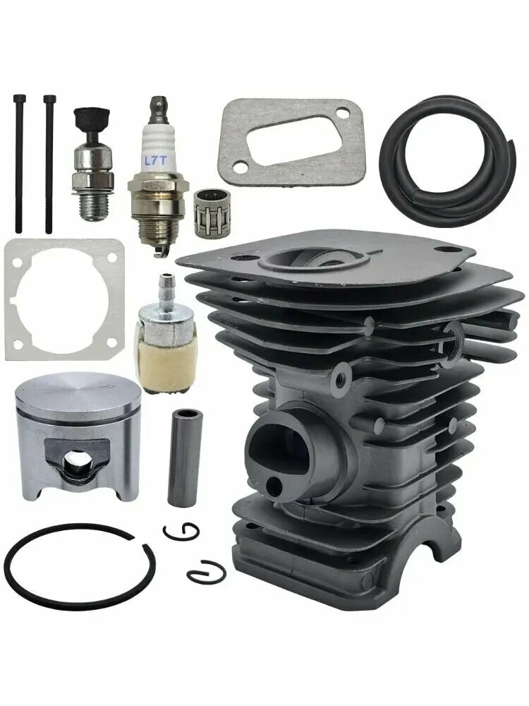 Цилиндро-поршневой комплект 42 мм с топливным фильтром, подшипником, прокладкой и декомпрессионным клапаном для бензопил Husqvarna 340/345, запасная часть