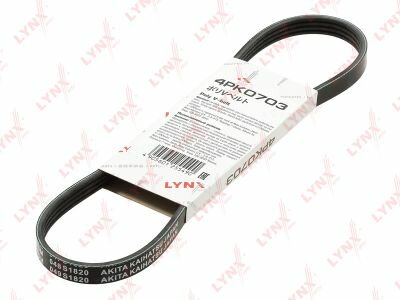LYNXauto Ремень поликлиновой шевроле матиз / CHEVROLET MATIZ 2005-2013, дэу матиз / DAEWOO MATIZ 1998-2012 4PK0703