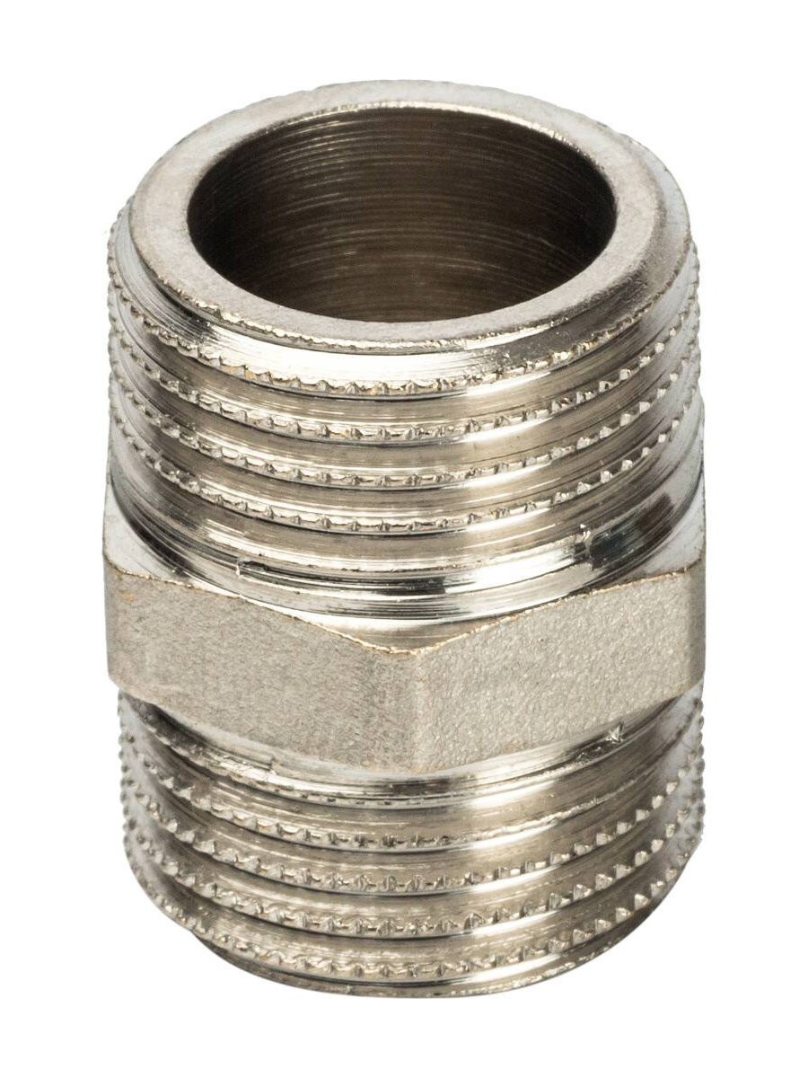 Ниппель STOUT 1/2"НН, никель, SFT-0004-001212