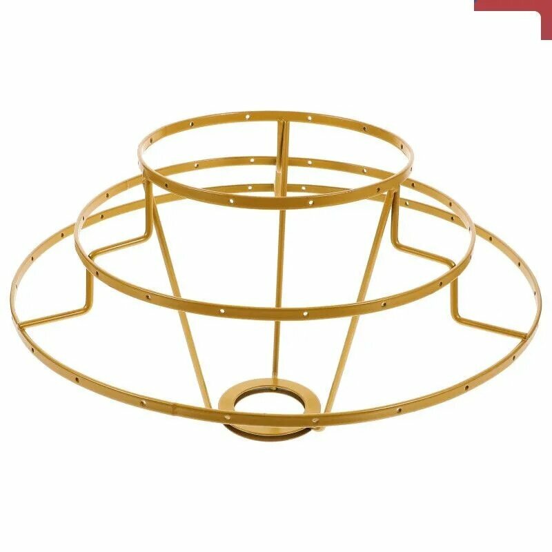 Золотой металлический каркас люстры с кристаллами, подставка для светильника, защитная клетка