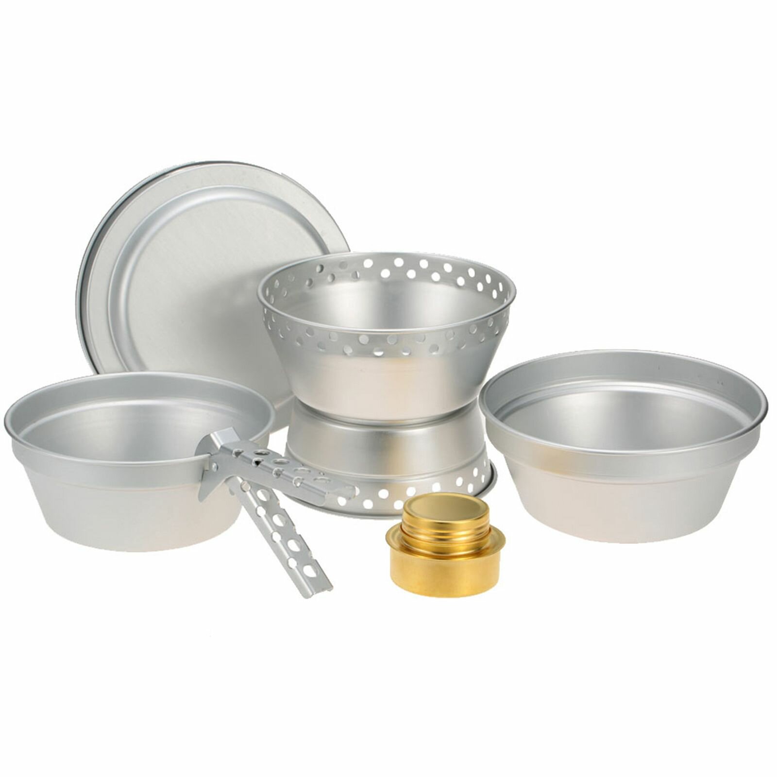 Портативный набор посуды для кемпинга: горелка, кастрюля, сковорода, подставка