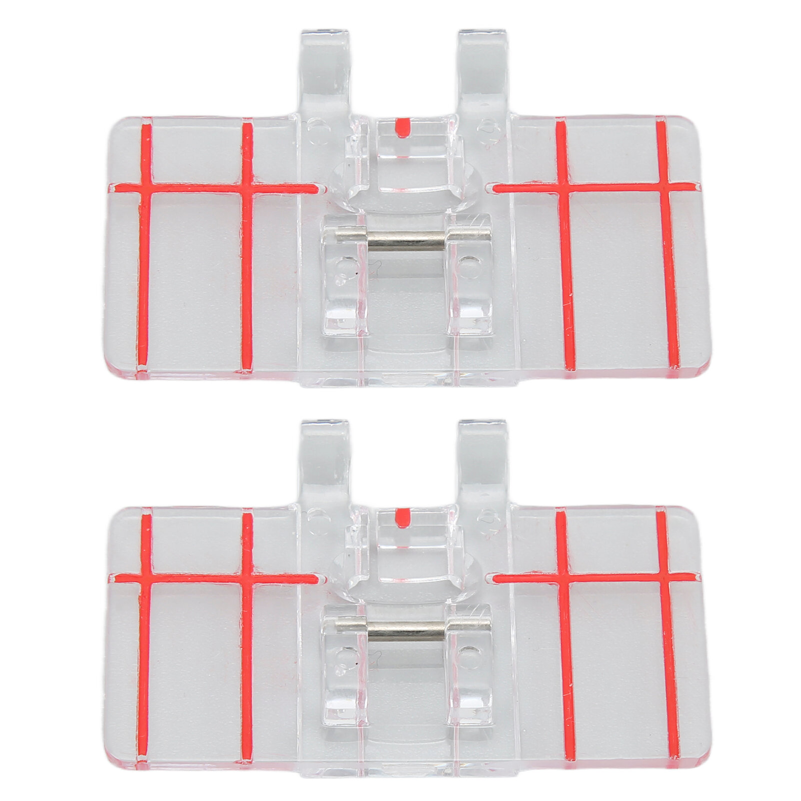2Pcs Parallel Stitch Presser Foot Plastic Sturdy Durable Household Multifunctional Sewing Machine Accessories