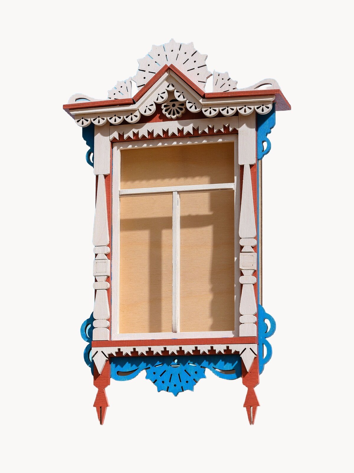 Русский наличник, сборная модель деревянного наличника, развивающий набор для творчества