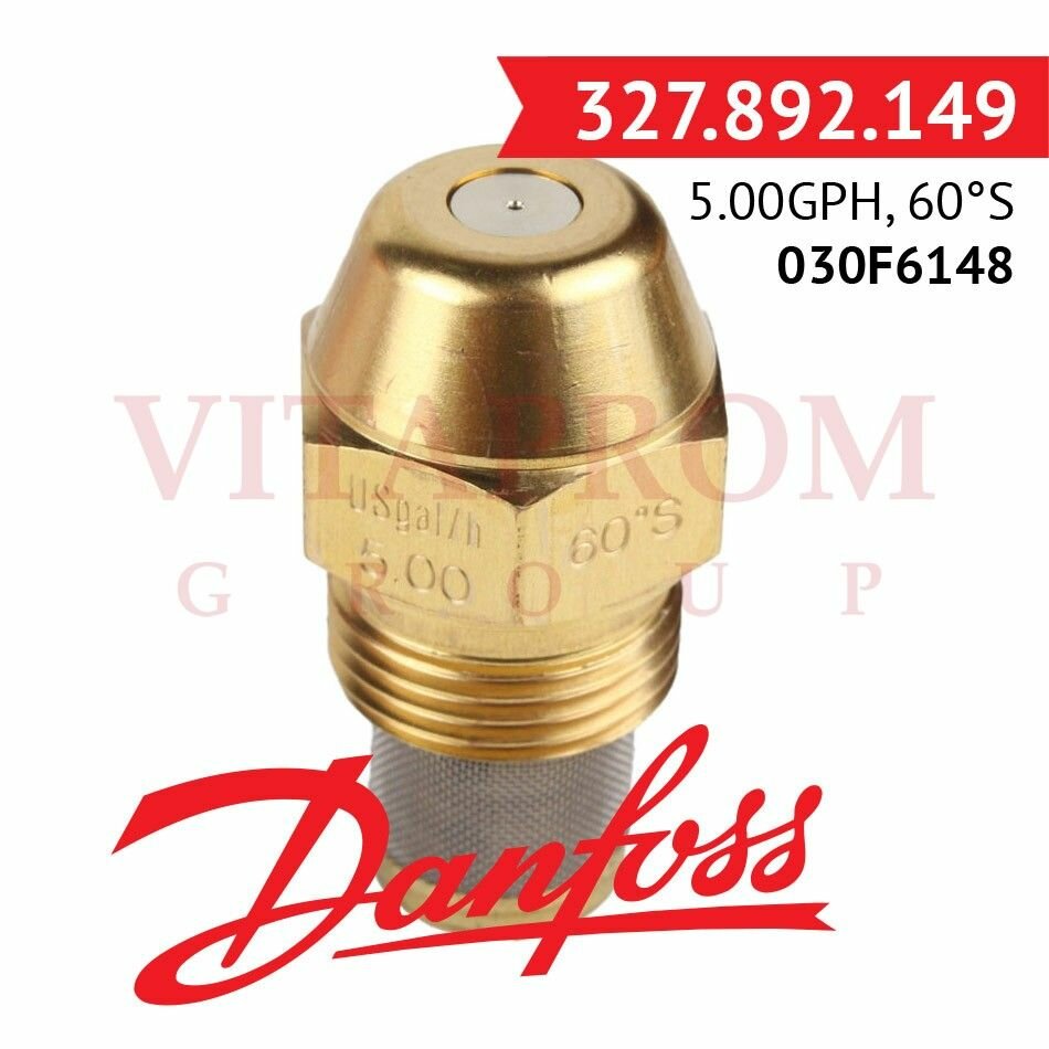 Форсунка Danfoss 5.00GPH, 60S, 030F6148 — фото 1