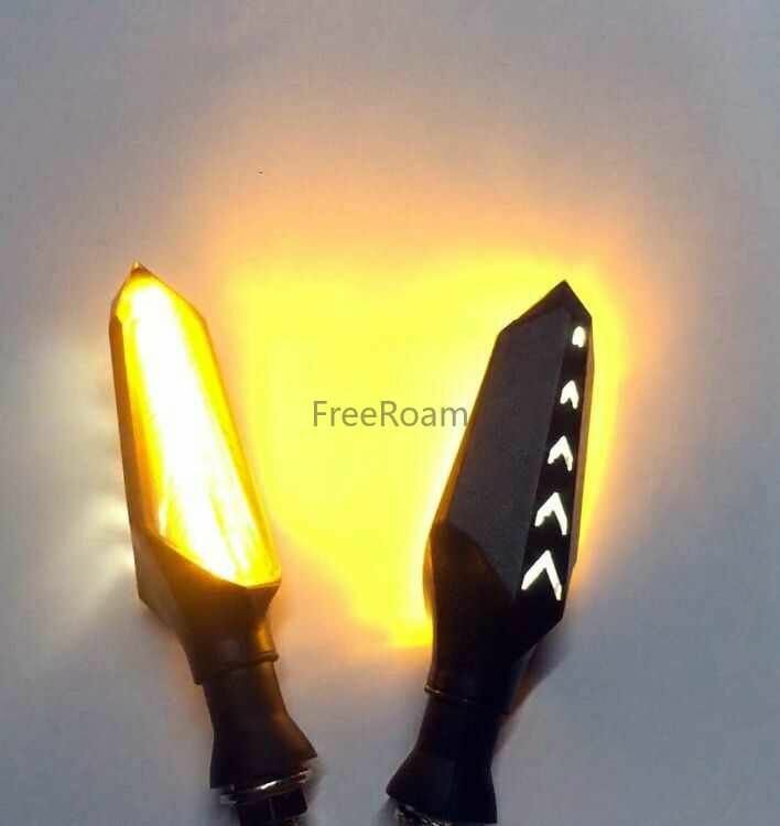 YOWONGAK желтый белый светодиодный поворотник 48-60V для электровелосипеда комплект 2 шт мобильный LED индикатор поворота