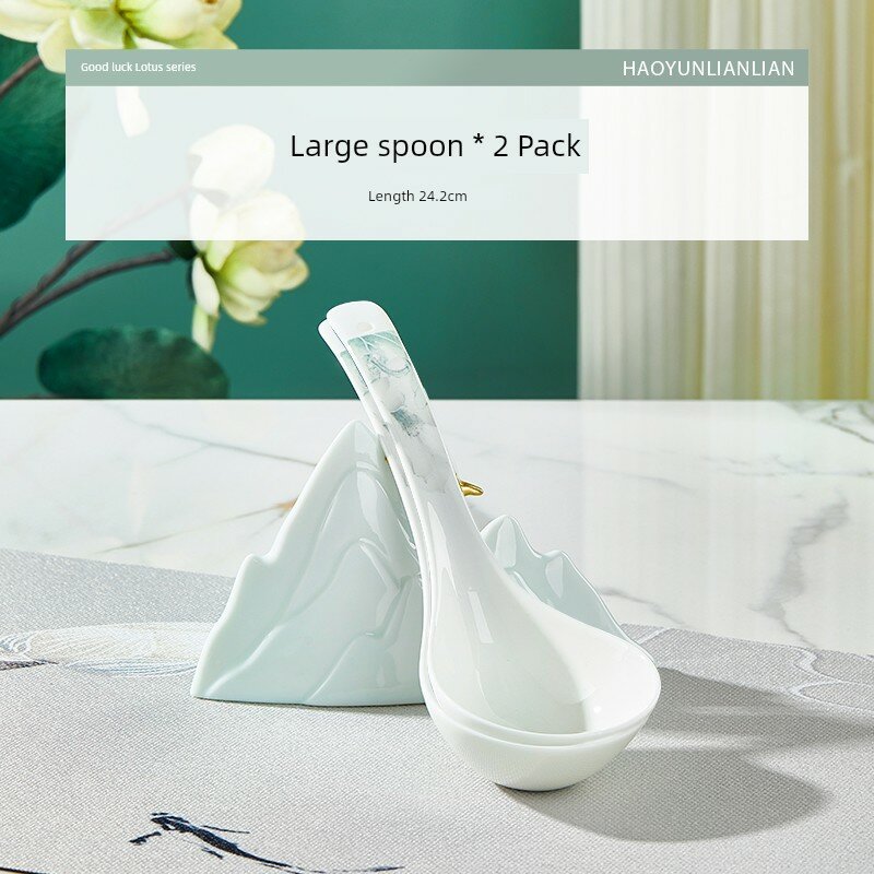 Набор из 10 суповых ложек из костяного фарфора для дома, ложки с длинной ручкой для супа, ложки для каш, столовые