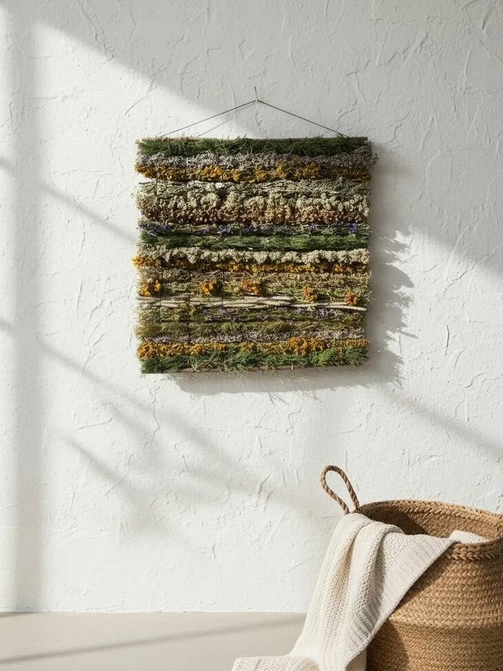 Панно из трав, 40 см, очень ароматное, травы для бани