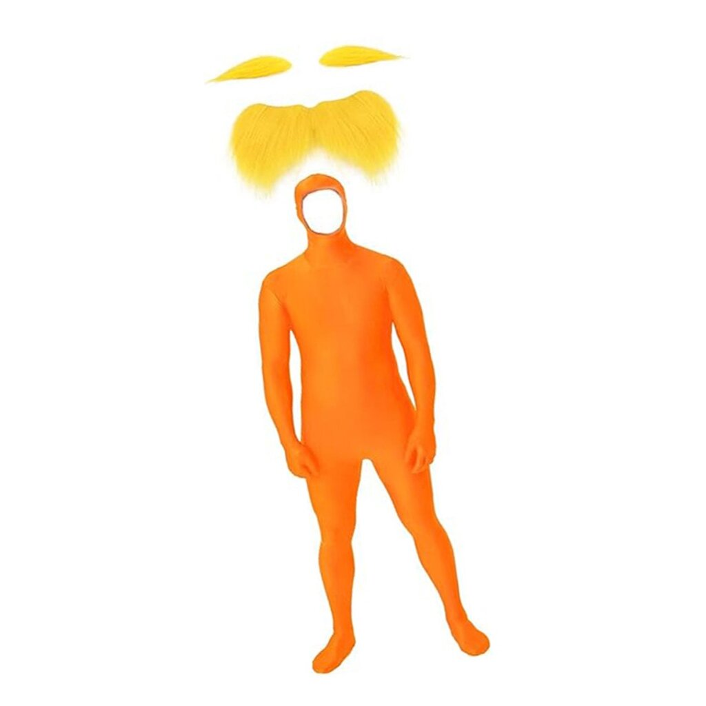 Аксессуары для костюма мандарина: желтые брови и усы