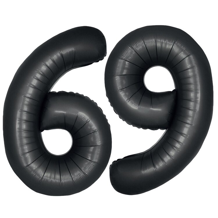 Воздушный шар КНР цифра 6-9, 40" slim Satin Black