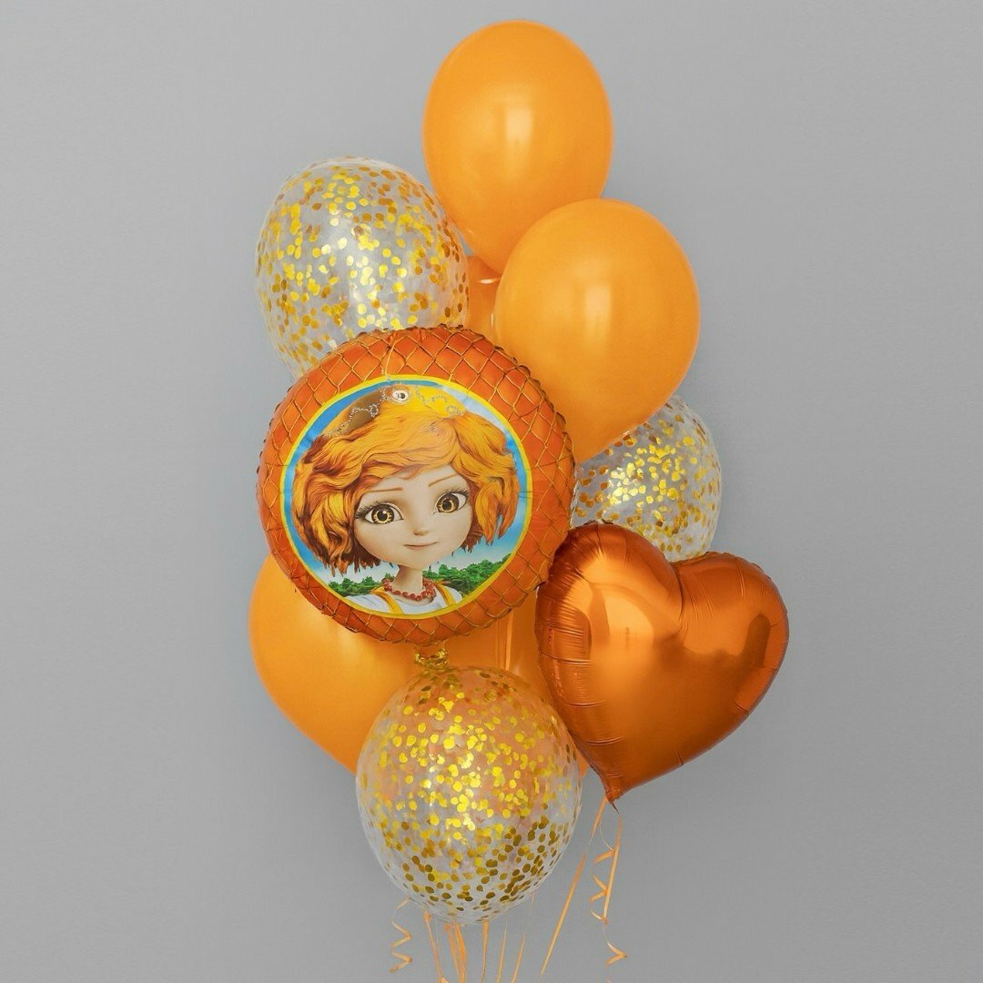 Связка воздушных шаров с принцессой Варварой
