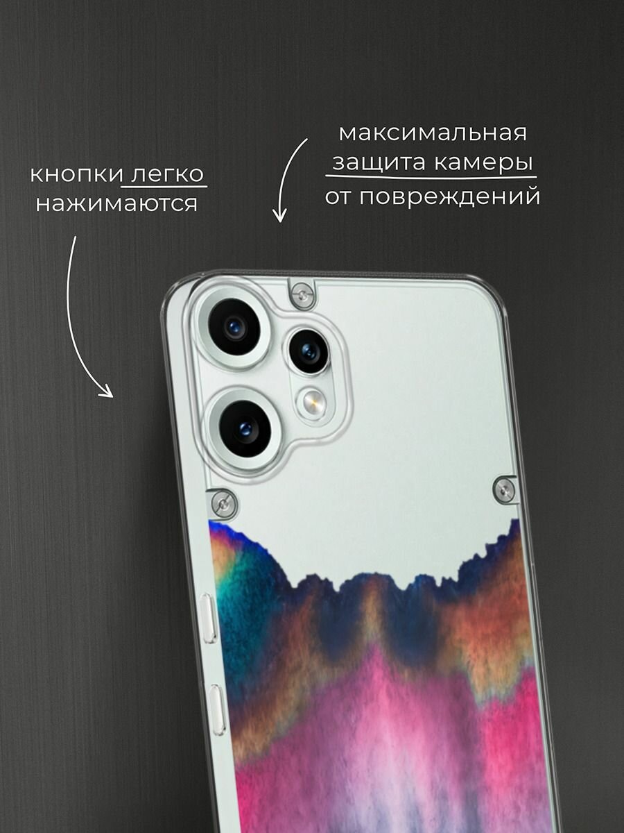 Чехол на CMF Phone 2 Pro / CMF Фон 2 Про с принтом Акварельная абстракция, прозрачный — фото 1