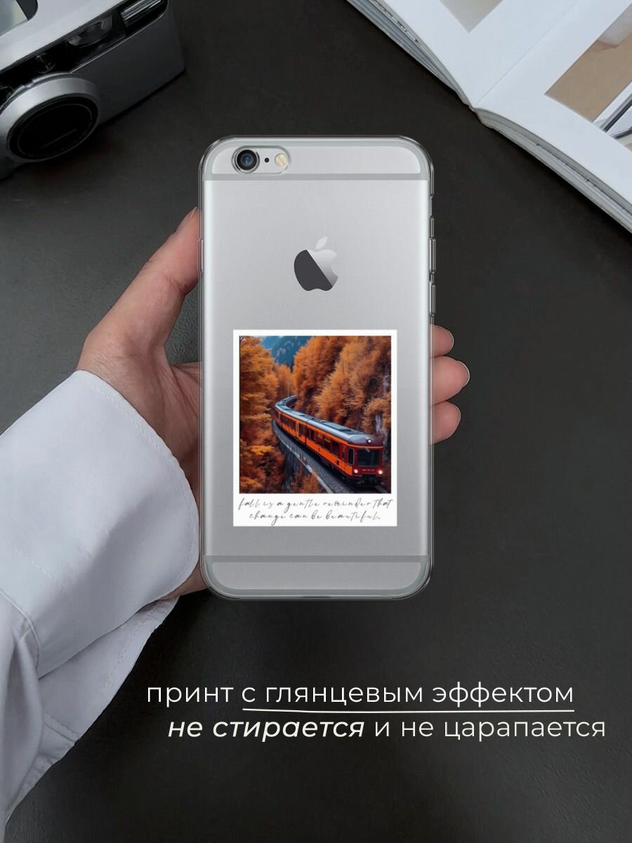Силиконовый чехол на Apple iPhone 6 / Айфон 6 с принтом Дорога в осень — фото 1