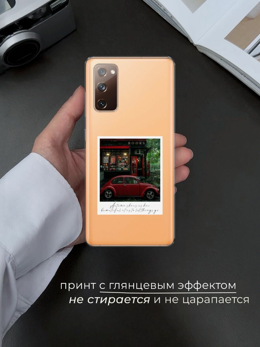 Чехол на Samsung Galaxy S20 FE / Самсунг Галакси S20 FE с принтом Осенний палароид красный — фото 1