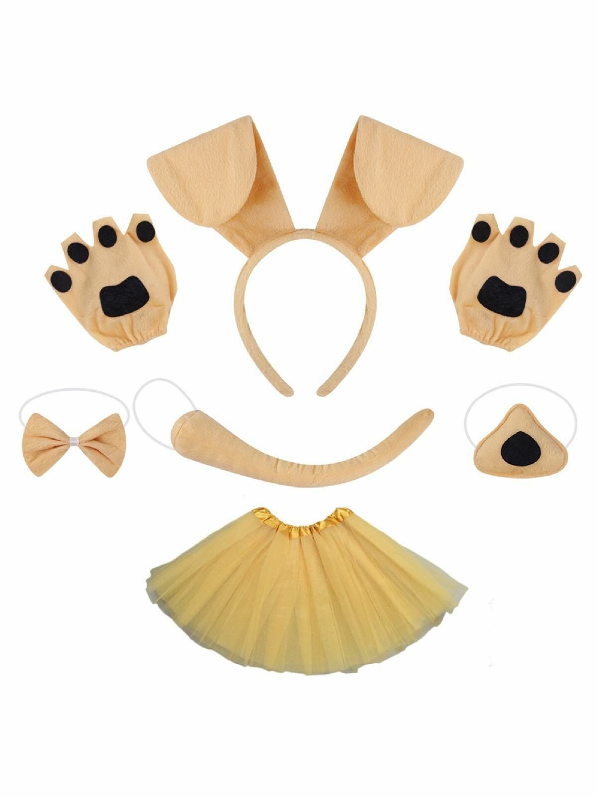 Собачий костюм для девушек, - Светло - желтая фуркА