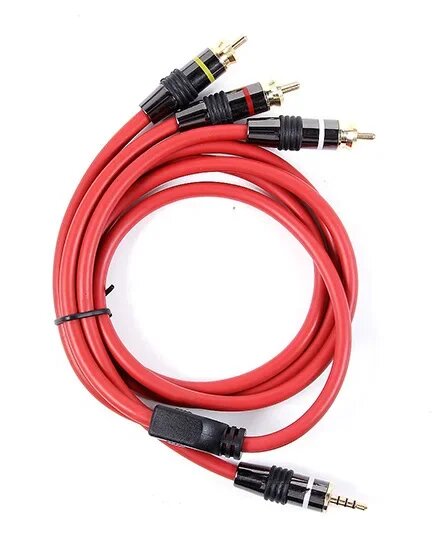 Позолоченный разъем Trrs 3,5 мм на 3 аудио и видеокабеля RCA Соединительный кабель от 3,5 мм до 3 * RCA Удлинительный кабель vidio 1 м/2 м Золото