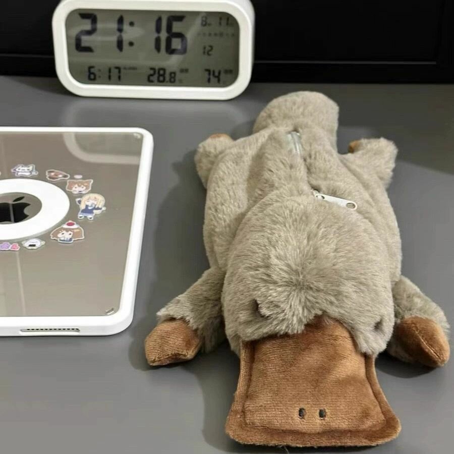 Прикольные звериные пеналы: лебедь/акула, мягкий плюш (школа/вуз)