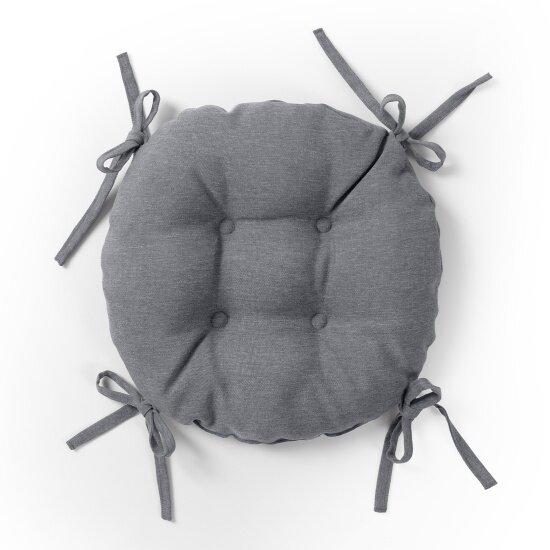 Подушка для стула Волшебная Ночь круглая с тафтингом 40 Базальт, 930535