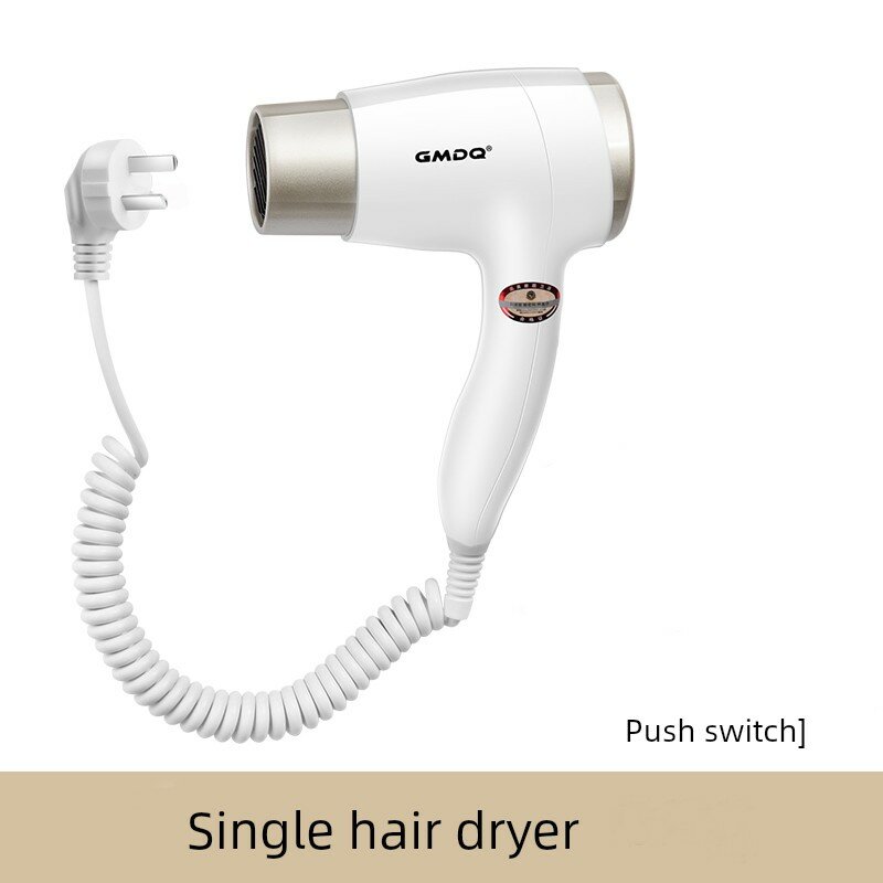 Фен для отелей, гостиниц и общежитий, с пружинным шнуром, настенный, нажимного типа, бытовой фен в сумке. Изогнутый