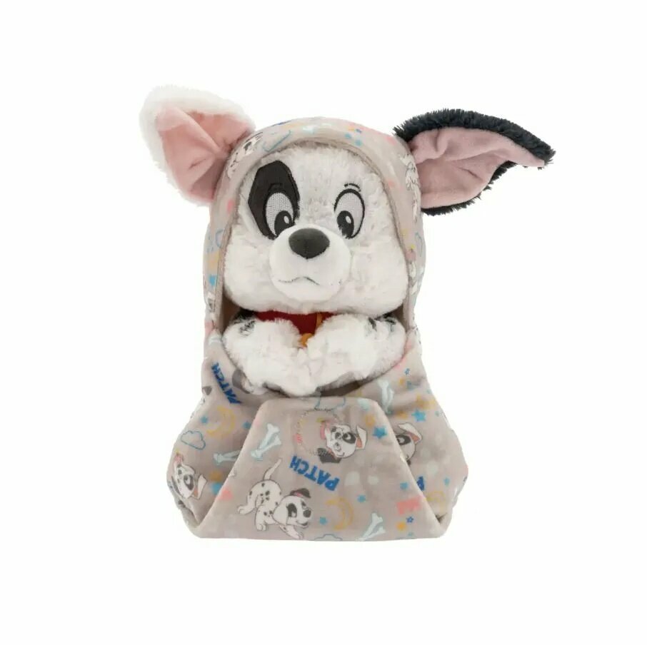Мягкая игрушка Патч плюш в пеленке Дисней, 101 Далматинец - Patch Plush in Swaddle 101 Dalmatians Disney Babies, 25 см